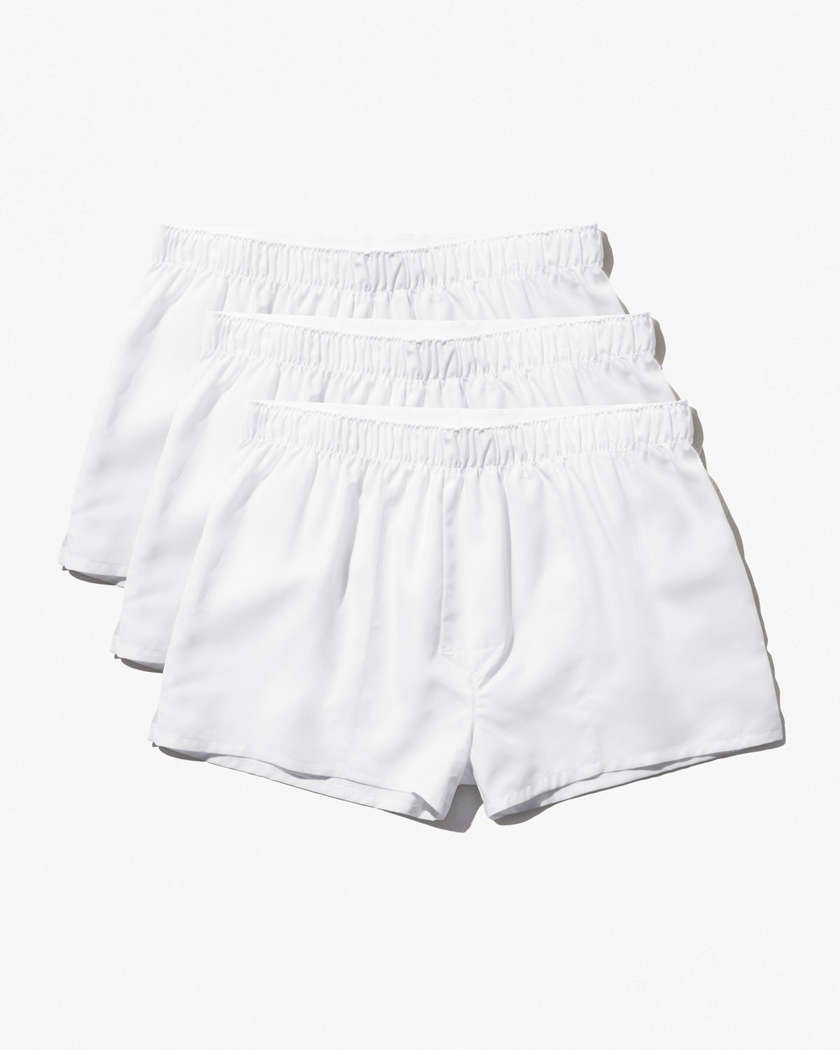 3 x Men's Woven Boxer Shorts Slim in White | Shop now — CDLP